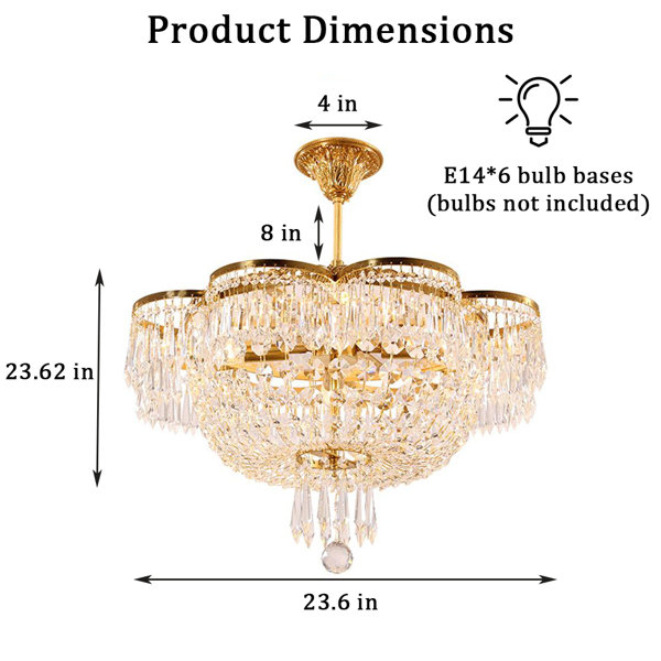 House of Hampton® Emmanual 6 - Light Unique Empire Chandelier with Crystal Accents & Reviews ...